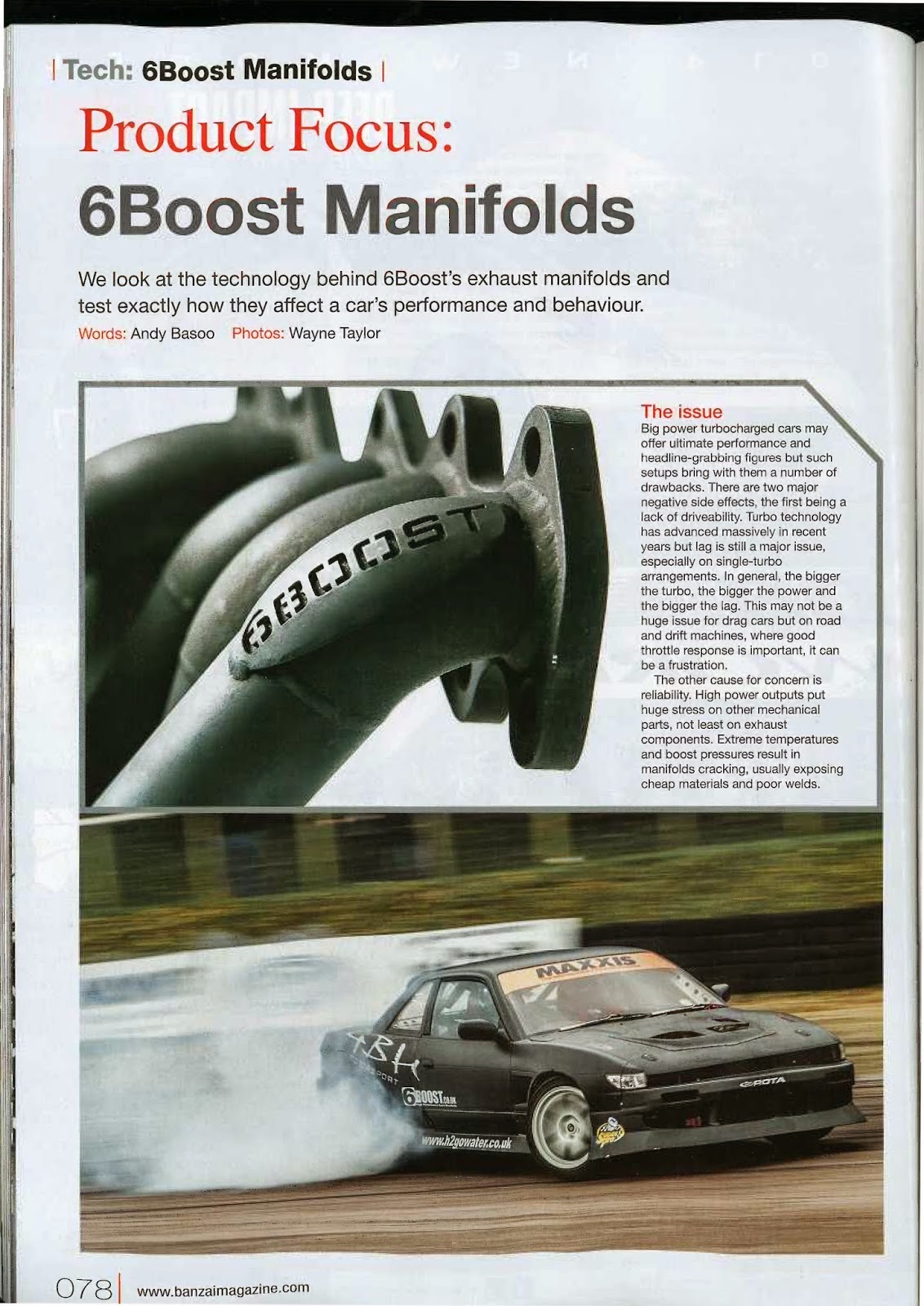 6BOOST MANIFOLDS FEATURED IN BANZAI MAG! - Auto Extreme