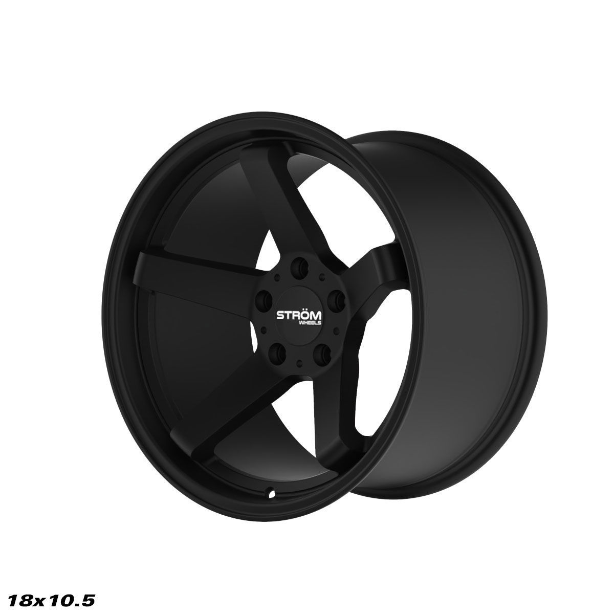 STROM Wheels DS-35 18" x 9.5J ET15 5x120 Full Satin Black - Auto Extreme