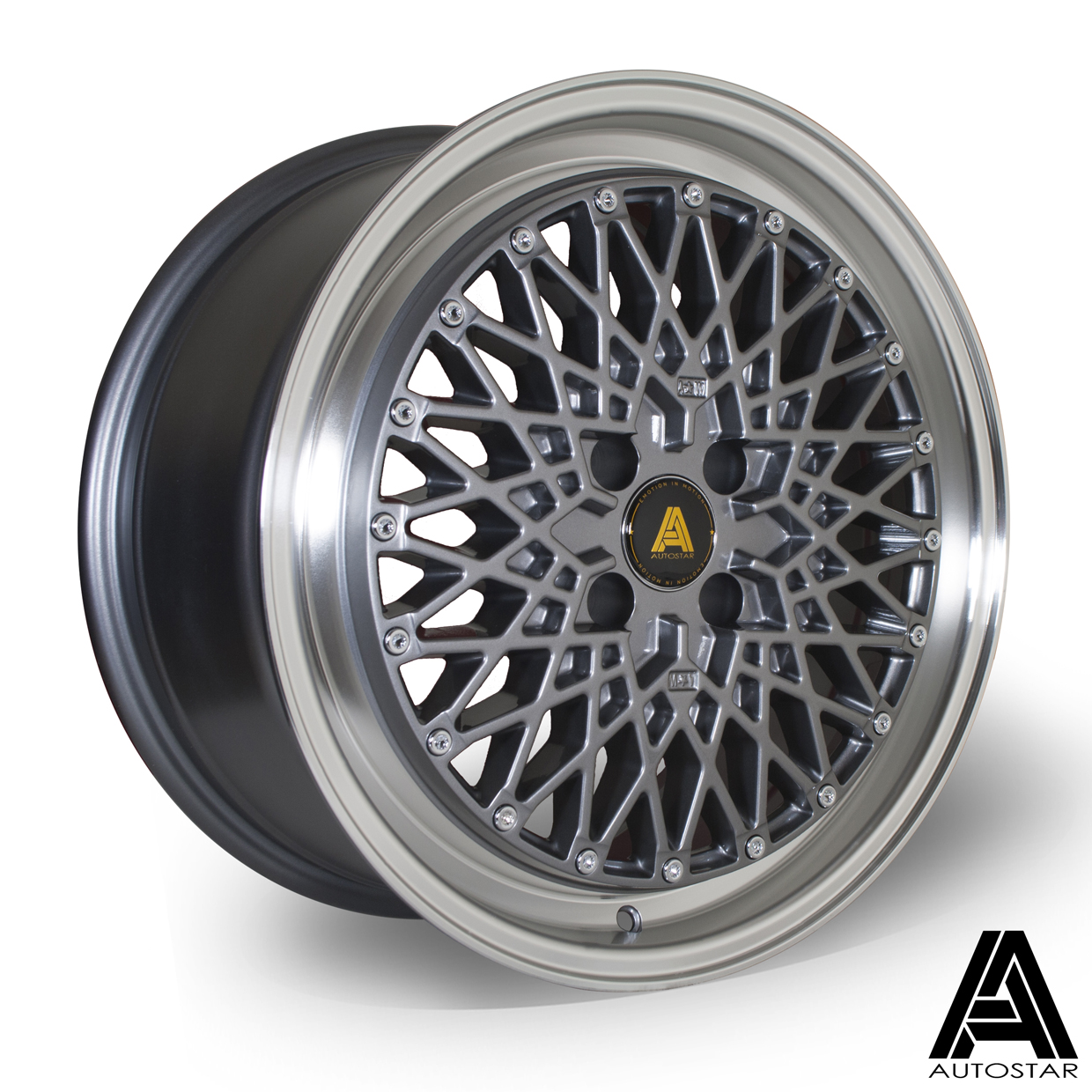 Autostar Wheels Minus 17" X 8J ET35 4x108 Gunmetal With Polished Lip ...